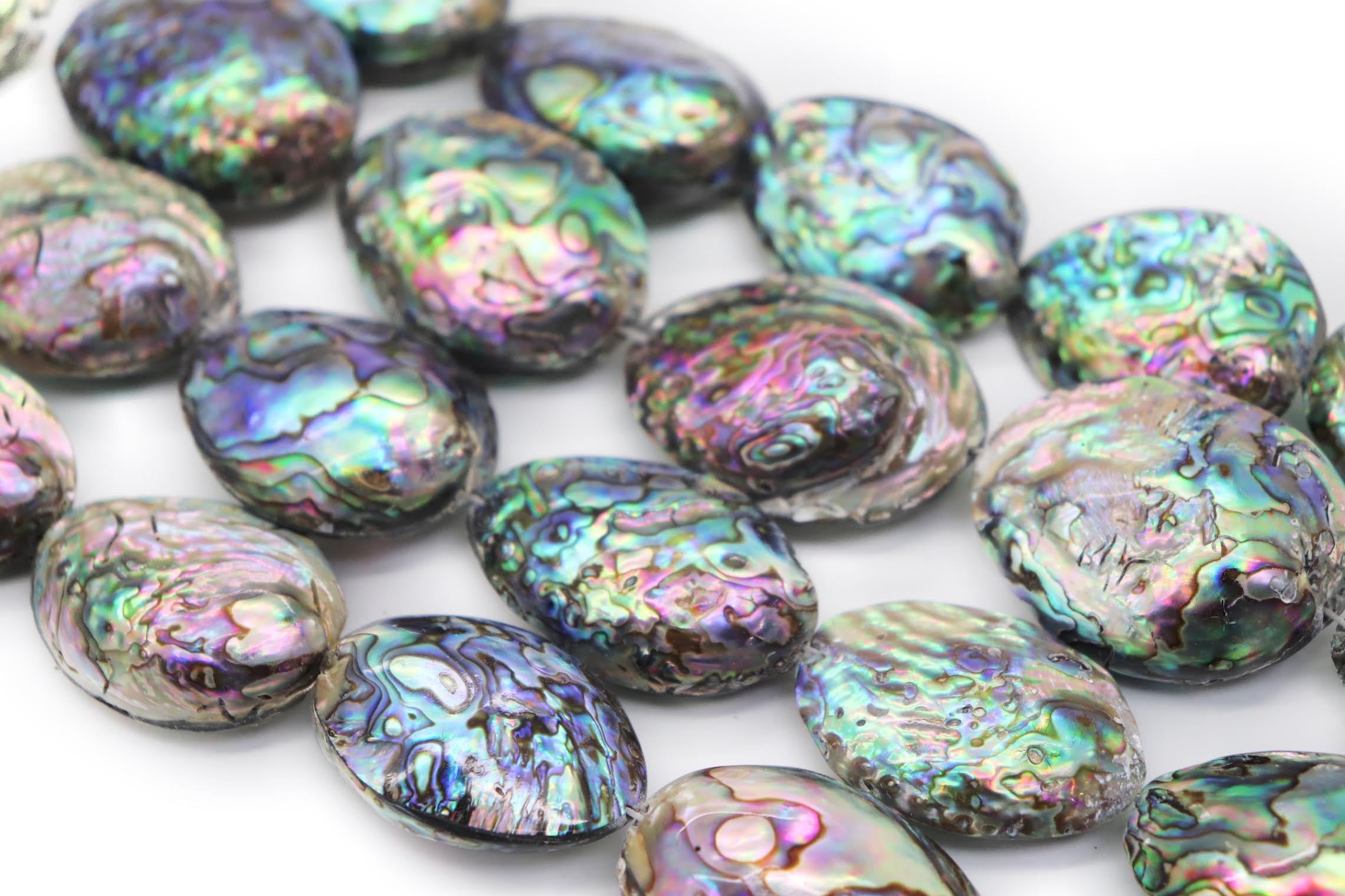 Natural Rainbow Peacock Abalone Shell – Beads And Wires