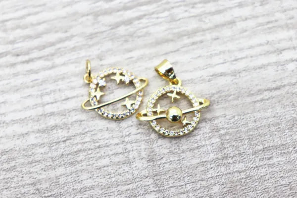 Micro Pave Planet with Ring – Beads And Wires