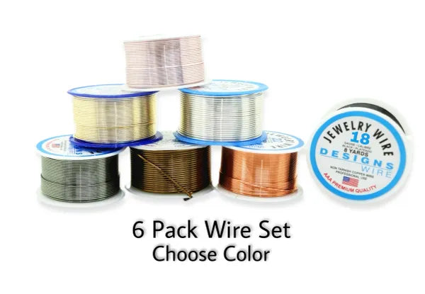 6 PACK / DESIGNS WIRE- Copper wire (EXCLUSIVE PACK PROMO) – Beads And Wires