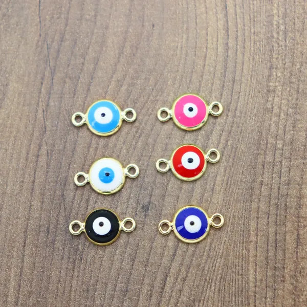 Small Evil Eye connector – Beads And Wires