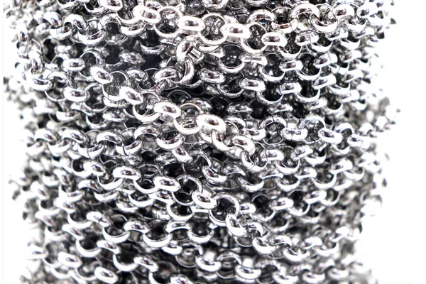 STAINLESS STEEL ROUND CIRCLE OPEN CHAIN 8MM | ONE FOOT – Beads And Wires